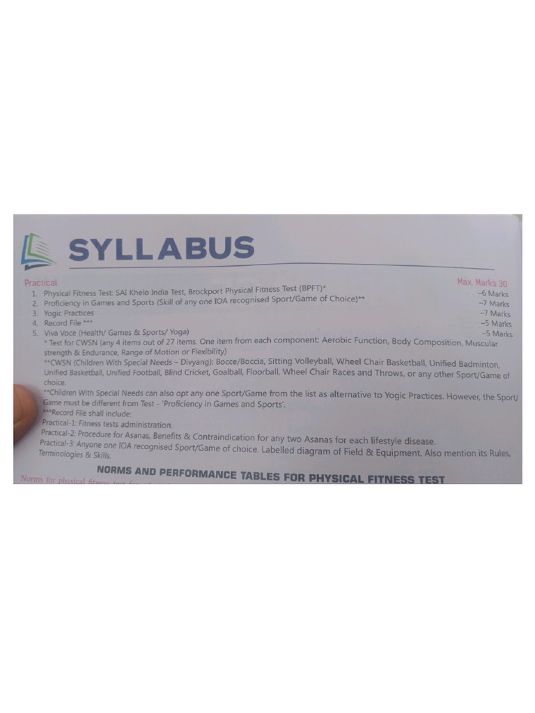 Physical Education Class 12th Practical File | PDF