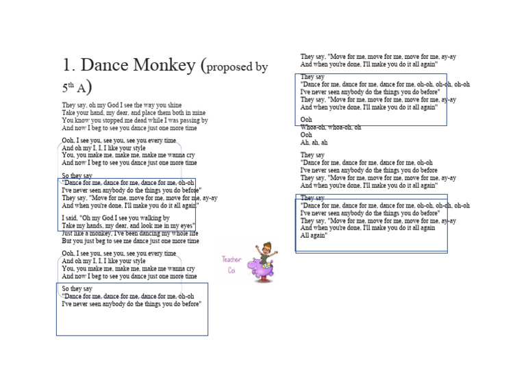 dance monkey | PDF