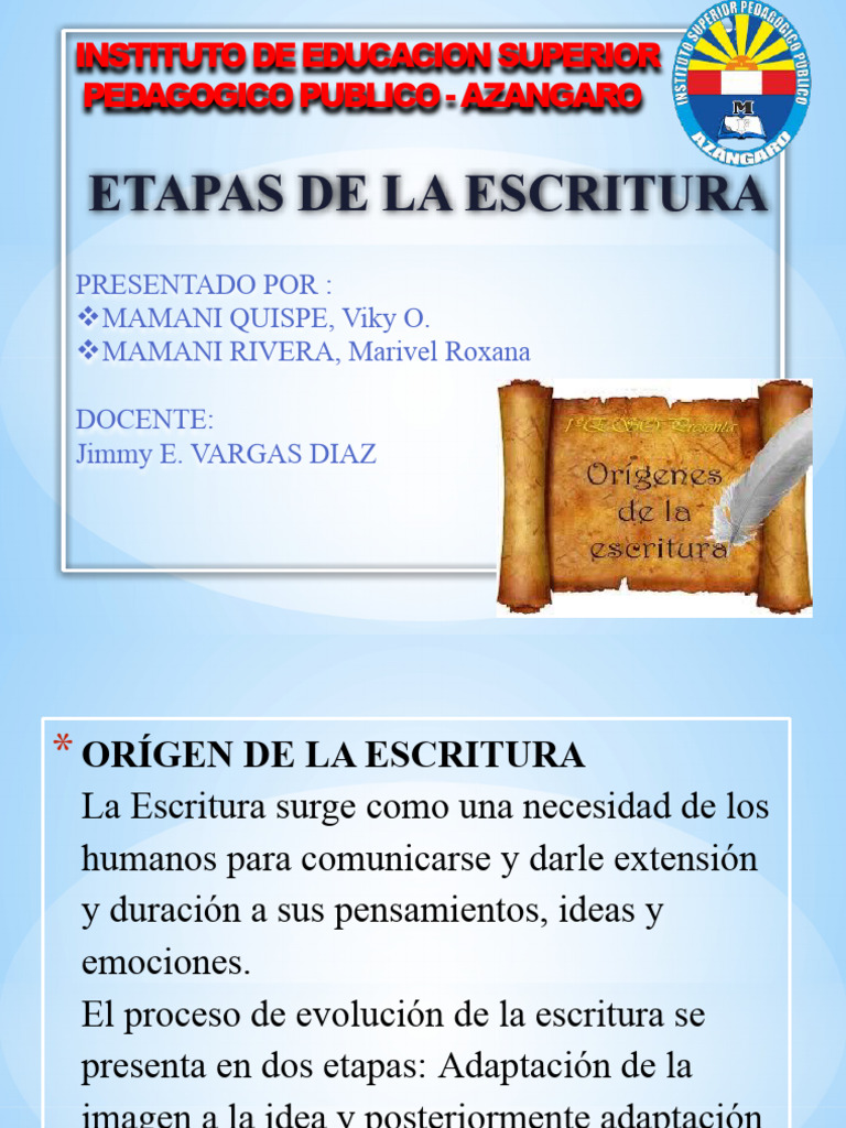 Etapas de La Escritura 111 | PDF