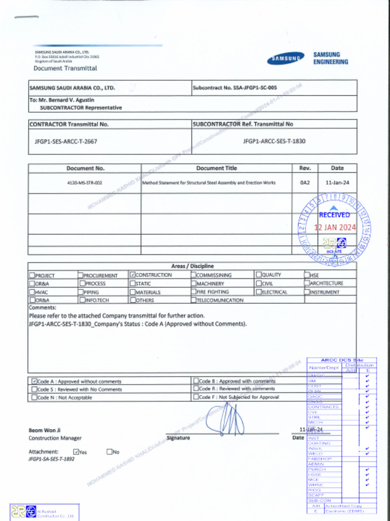 4120-MS-STR-002 - 0A2 - Strl. Steel Assembly and Erection | PDF ...