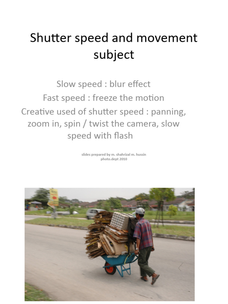 4 CPM411 Shutter Speed and Movement Subject | PDF