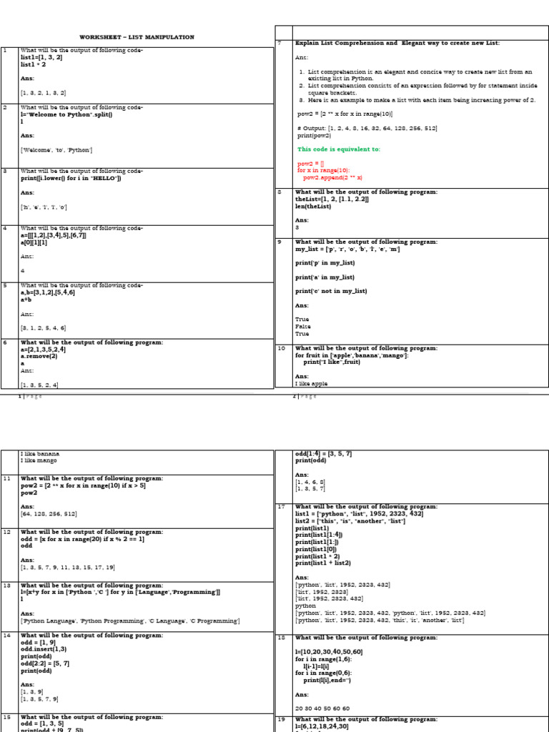 Worksheet List Pdf String Computer Science Computer Programming