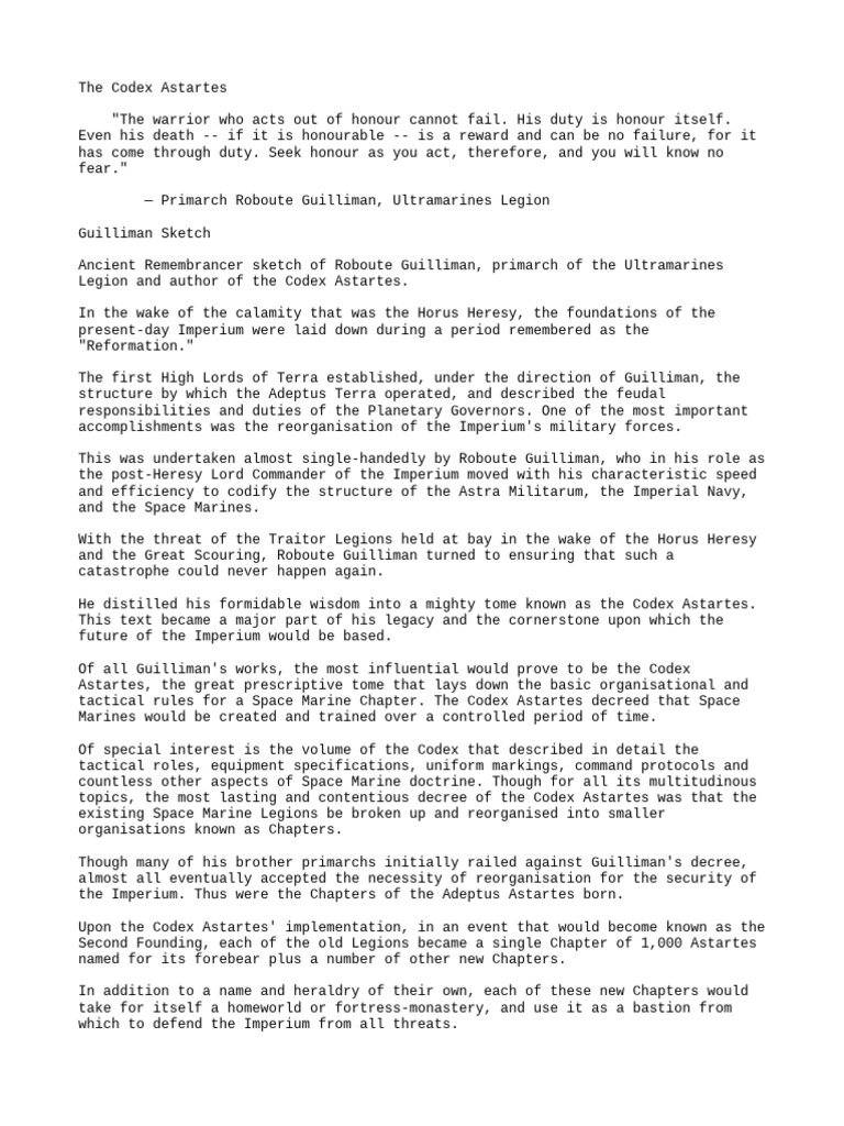 Codex Astartes | PDF
