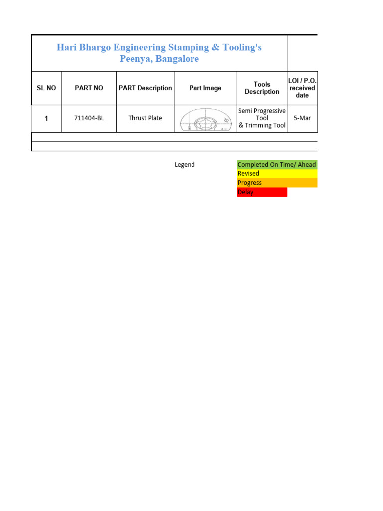 TPR For Thrust Bearing Tool Manufacturing 14.04.2021 | PDF | Industrial Processes | Secondary ...