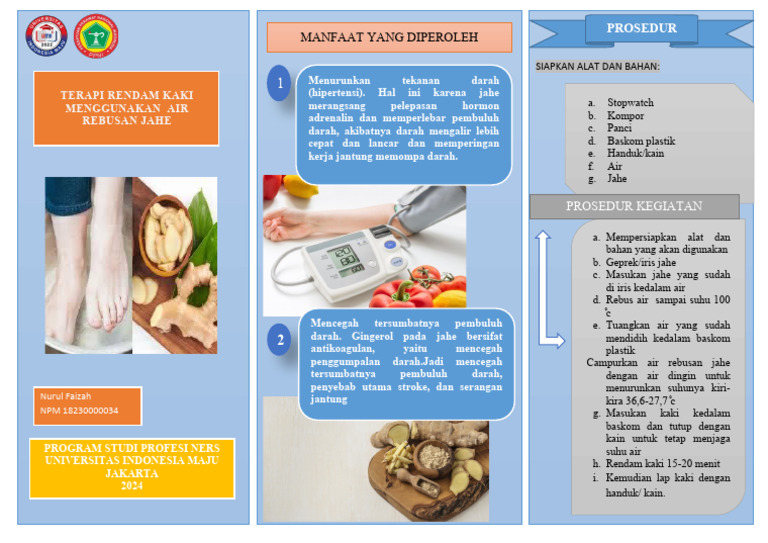 Leaflet Rendam Kaki Dengan Jahe | PDF