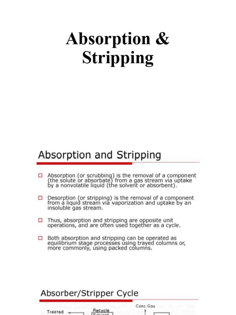 Absorption & Stripping | PDF