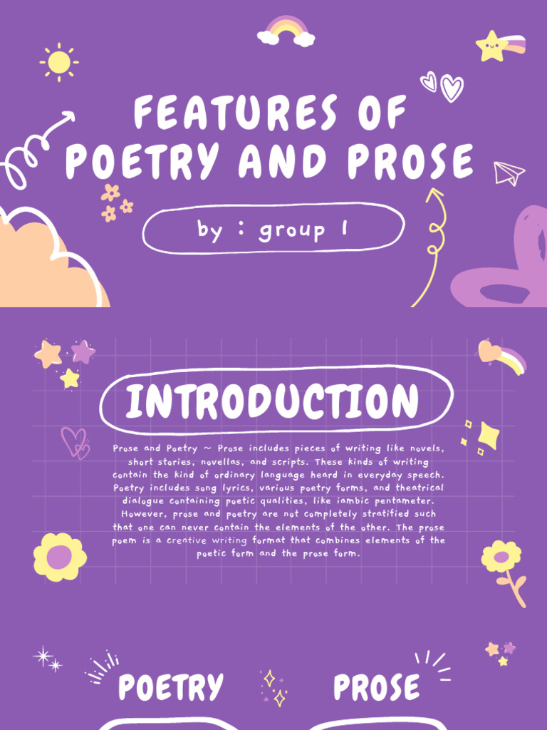 Prose vs. Poetry: Key Features Explained | PDF | Art | Poetry