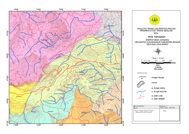 Peta Topografi Kecamatan Jonggol | PDF
