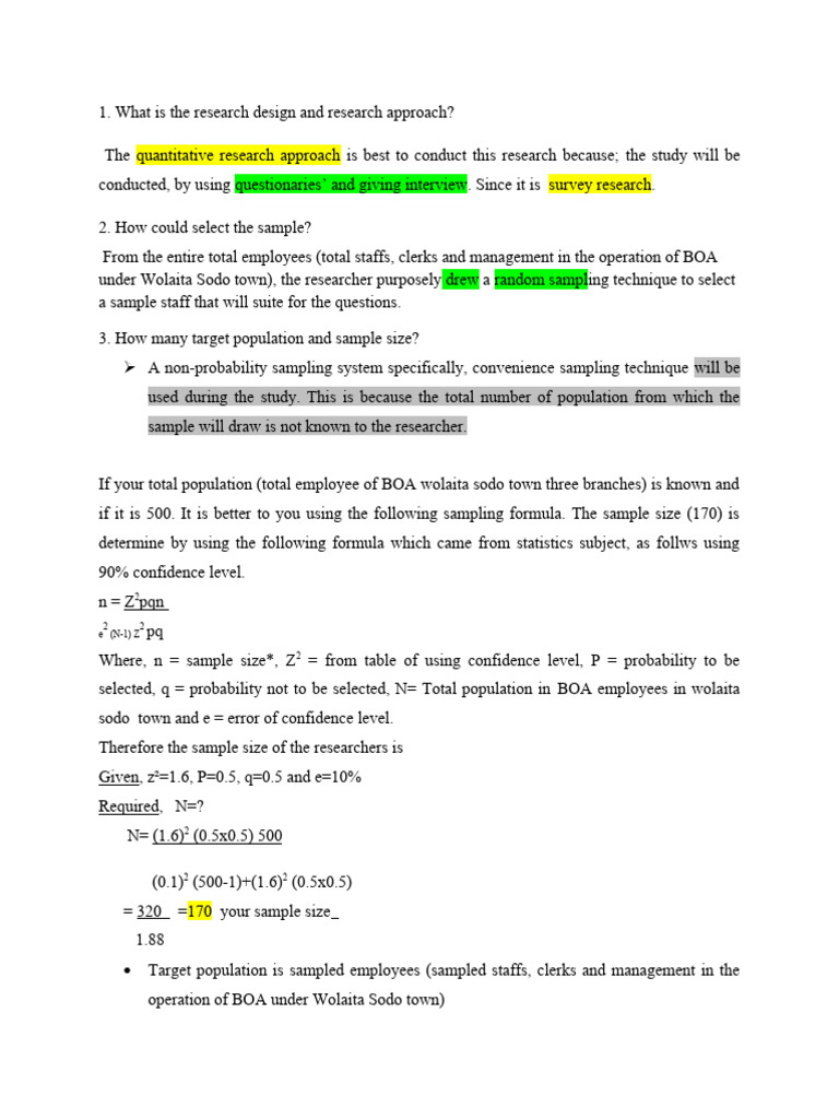 The Quantitative Research Approach Is Best To Conduct This Research | PDF