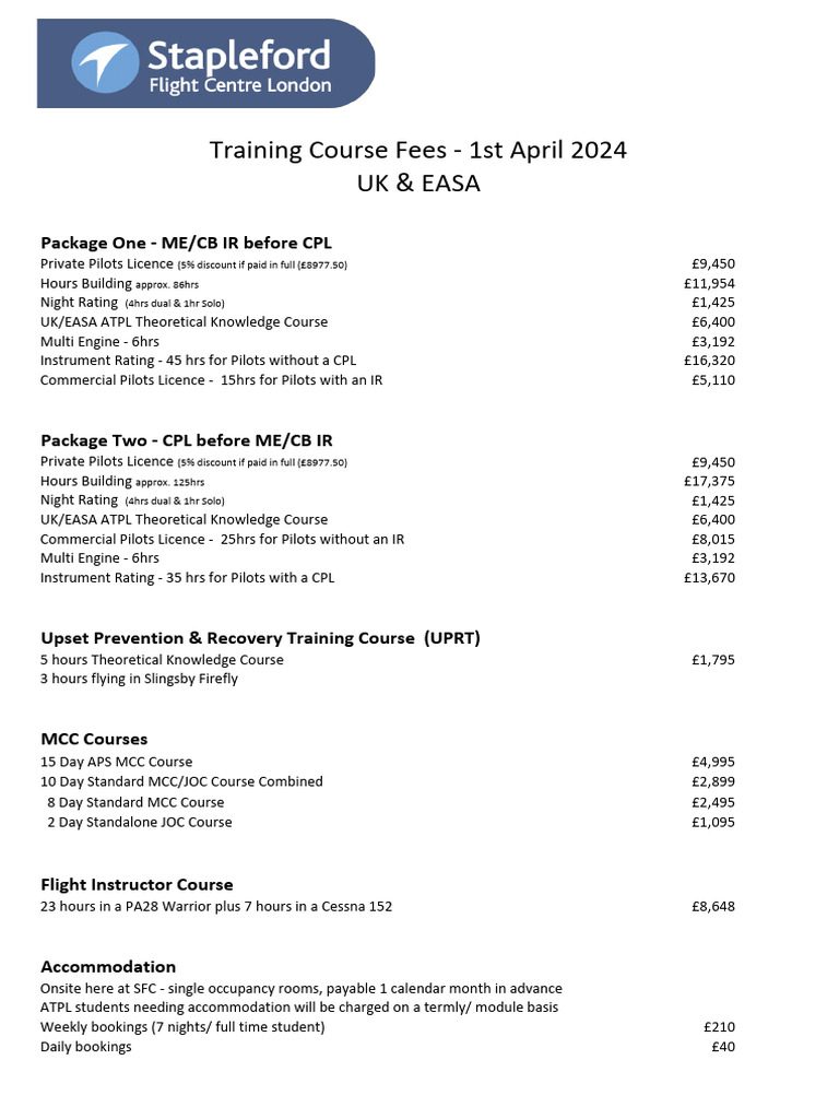 SFC Commercial Pilot Brochure | PDF | Aeronautics | Professional Titles ...