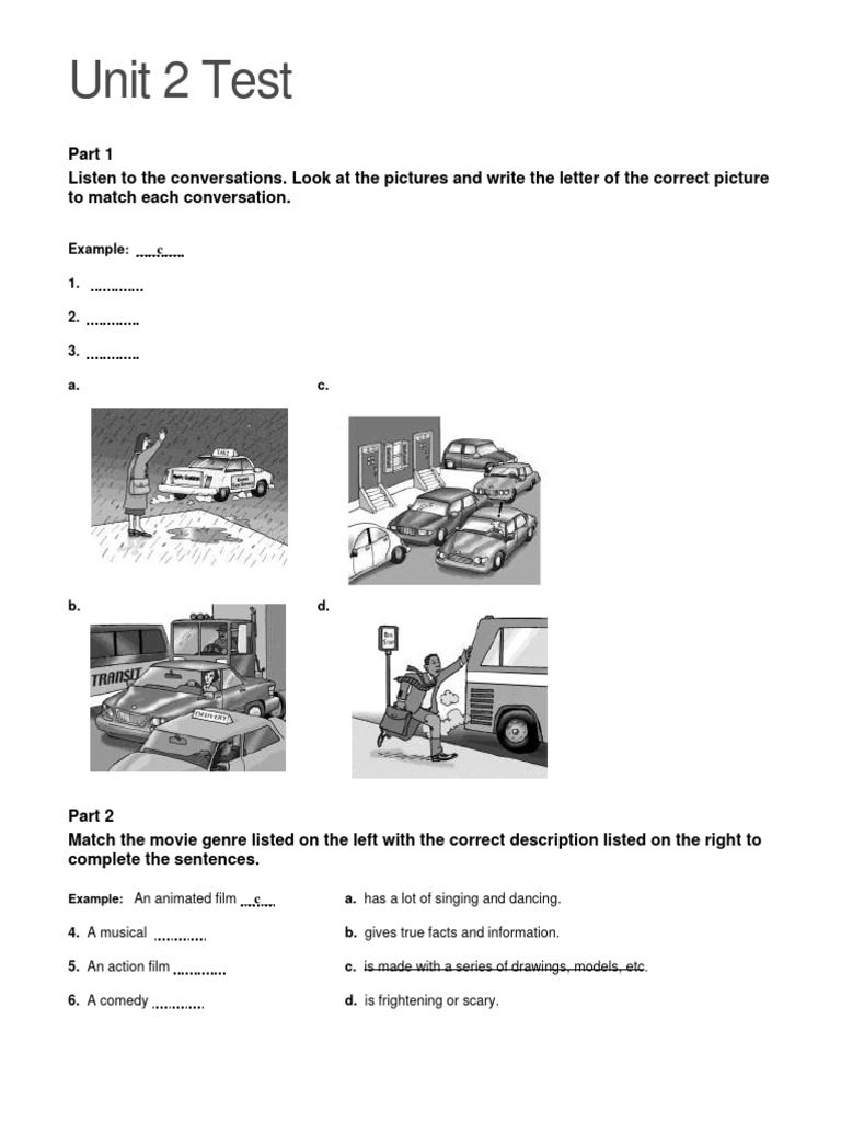 Top Notch 2A Unit 2 Test Overview | PDF | Fantasy