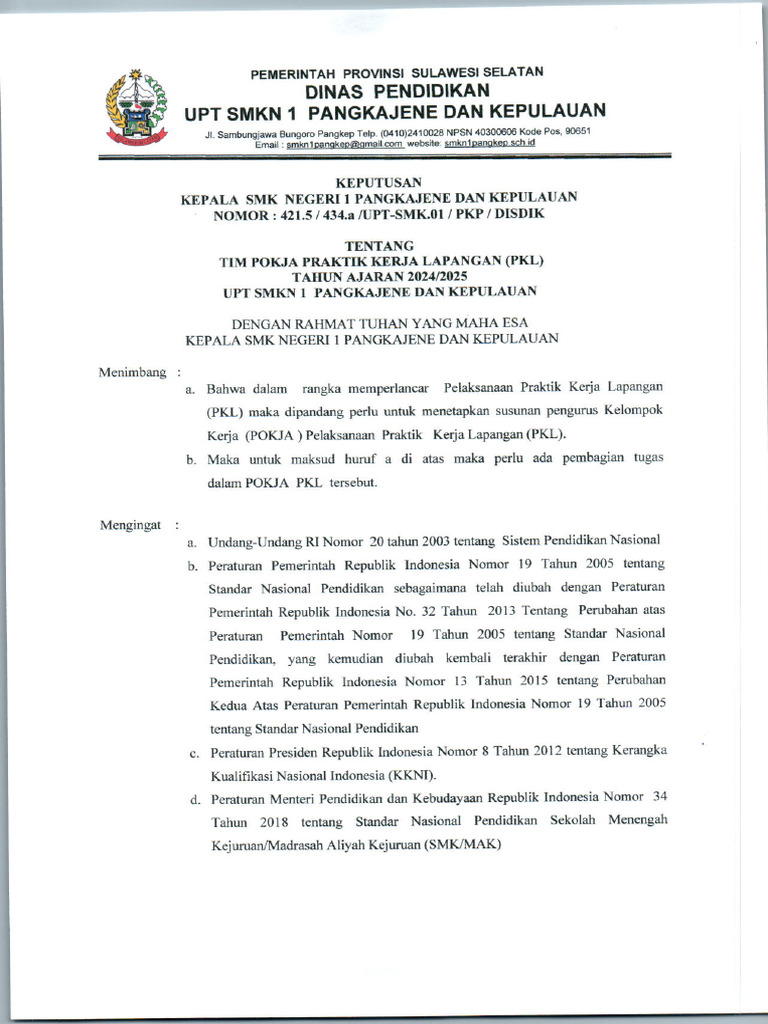 SK Pokja PKL 2024-1 | PDF