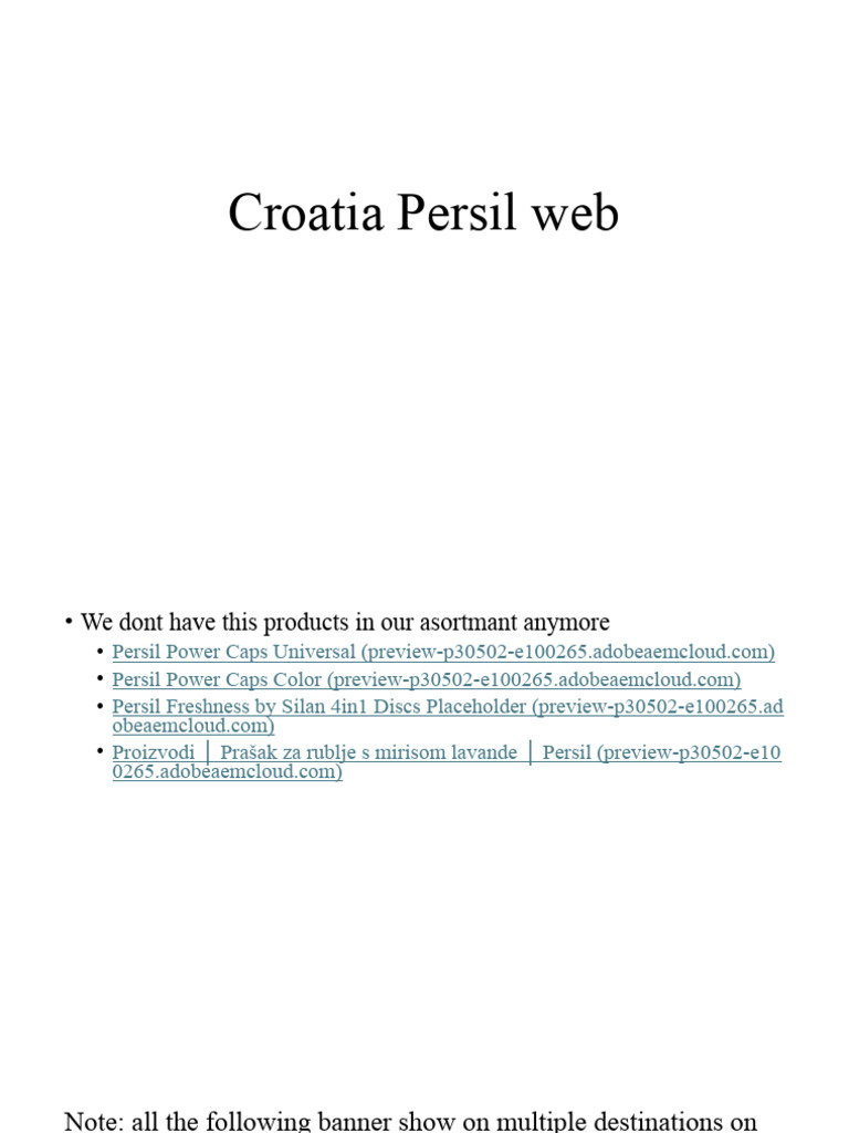 Croatia Persil Web | PDF