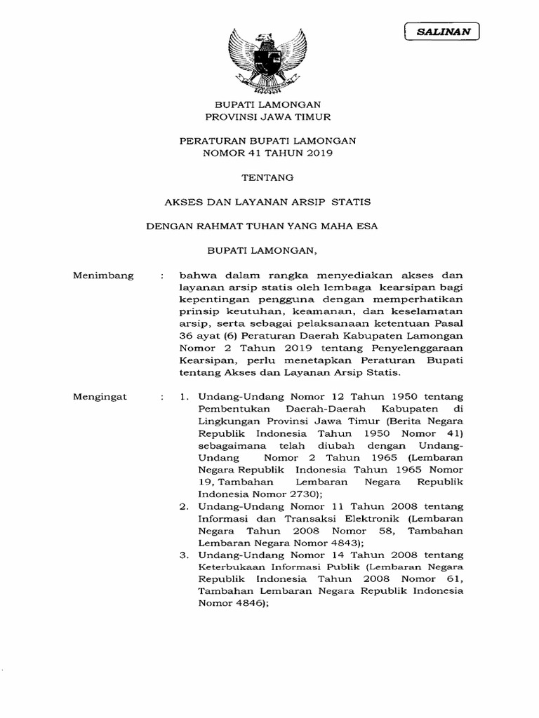 AKSES Serta LAYANAN ARSIP STATIS | PDF