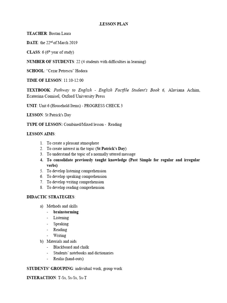 6__St Patrick_Reading | PDF | English Language | Cognitive Science