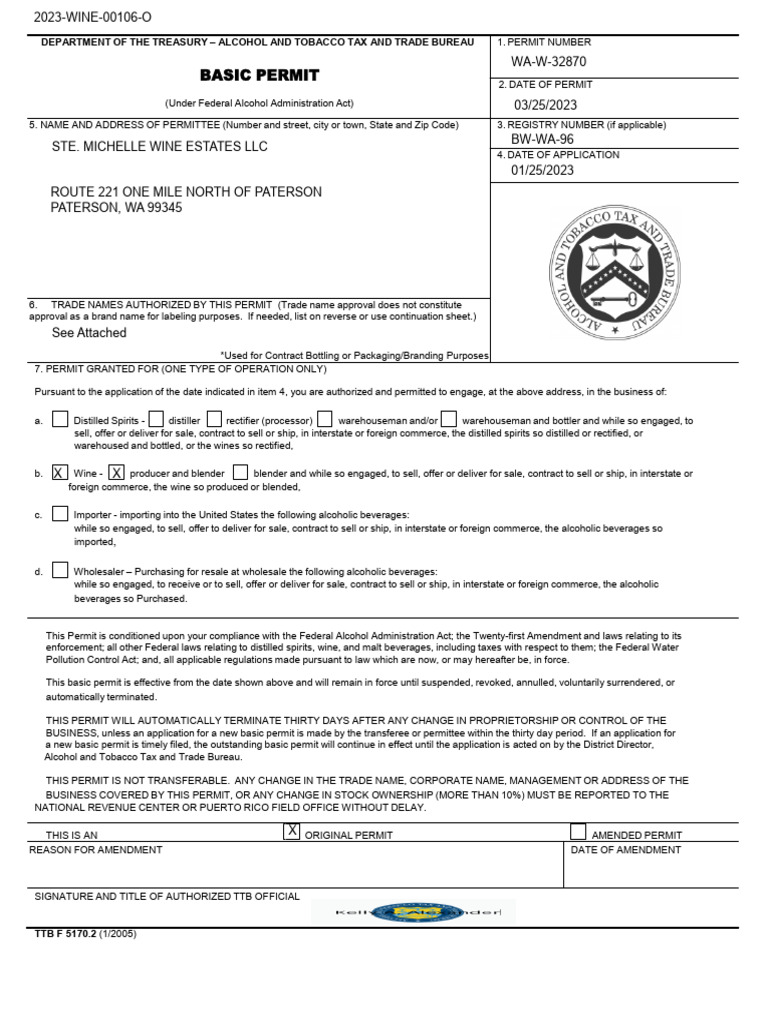 Basic Permit | PDF | Alcoholic Beverages | Alcohol