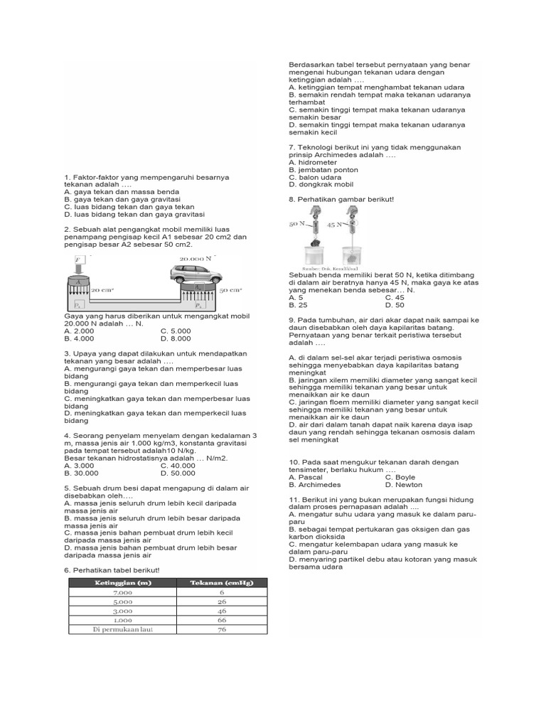 Soal Pas Kelas 8a Sem 2 - Copy1 | PDF