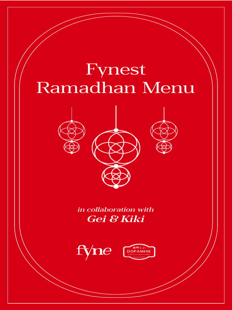 FYNE Ramadan Menu - A La Carte & Package | PDF | Asian Cuisine | Cuisine