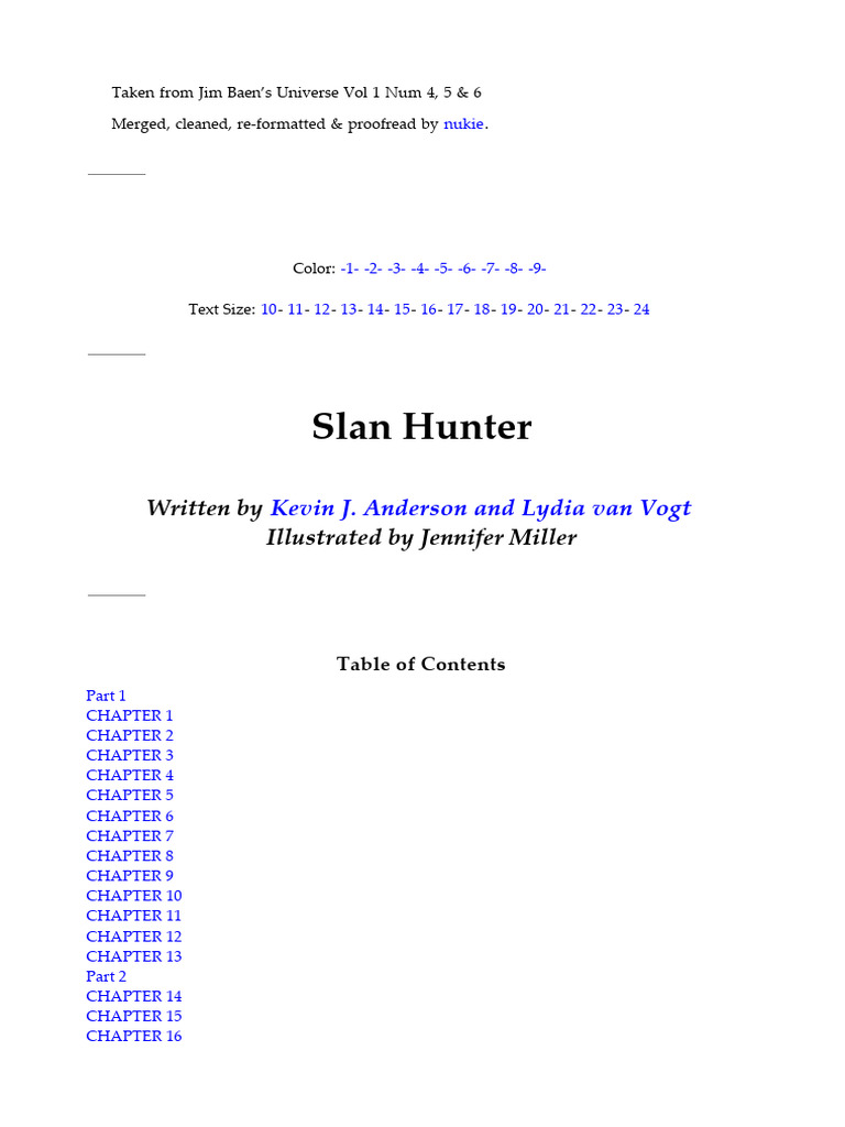 Kevin J. Anderson & Lydia Van Vogt - Slan 2 - Slan Hunter | PDF ...