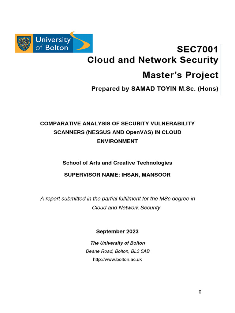 Pdf Comparative Analysis Of Security Vulnerability Scanners Nessus And Openvas In Cloud