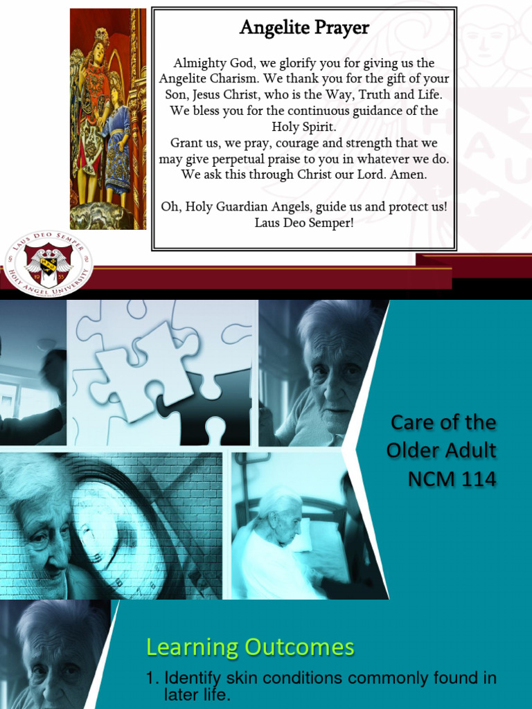 Gerontology Midterm Week 7 Physical Care | PDF | Urinary Incontinence | Sleep