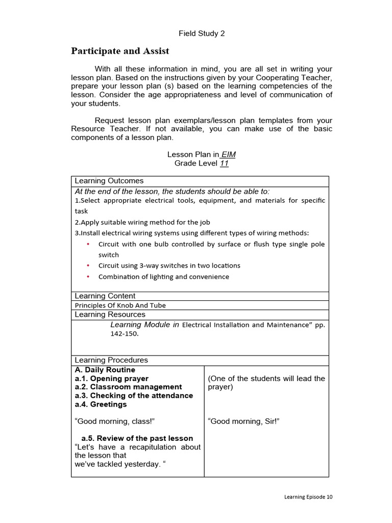 Learning Episode 10 Done | PDF | Lesson Plan | Learning