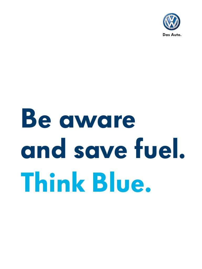 Be Aware and Save Fuel.: Think Blue | PDF | Automatic Transmission ...