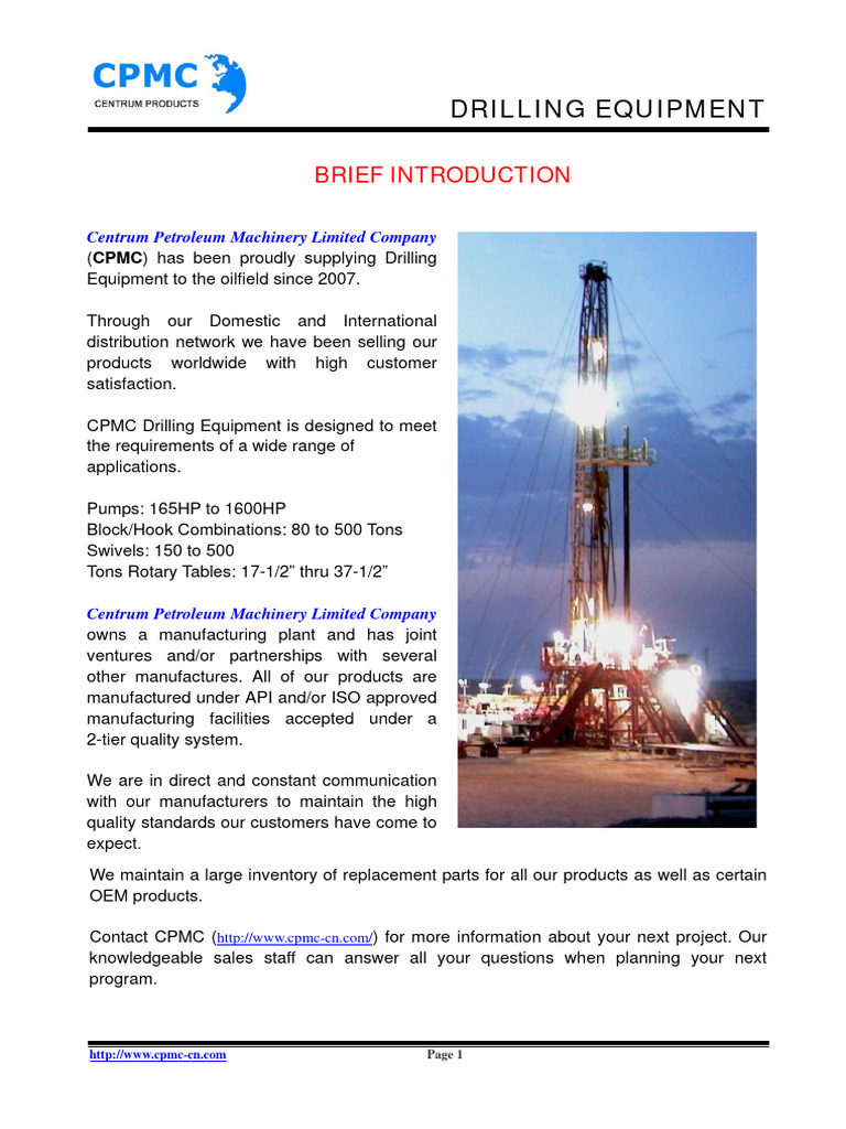 drilling-equipment | PDF | Pump | Piston
