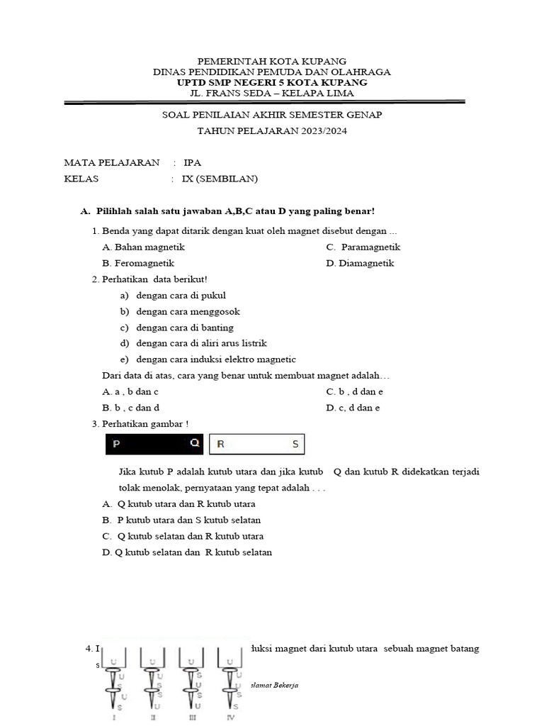 Soal Ujian Pas IPA Kelas Ix Genap | PDF