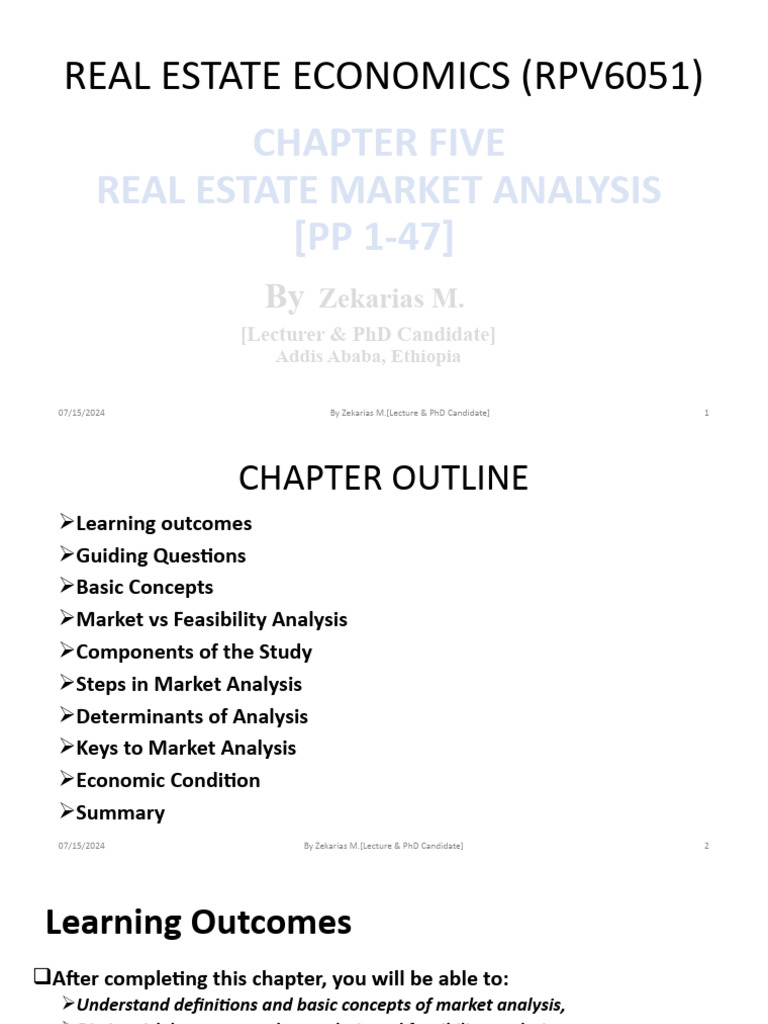 REE_CH_5_RE MARKET NALYSIS (1) | PDF | Market (Economics) | Feasibility ...