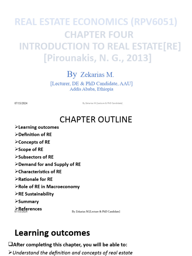 Ree - CH - 4 - Introduction Re | PDF | Lease | Property