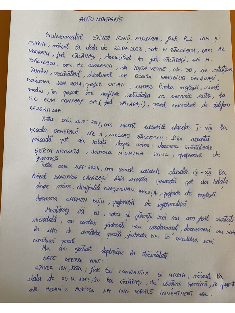 Documente Dosar | PDF