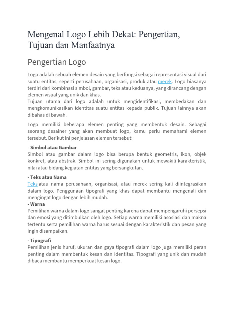 Pengertian Logo Abstrak dan Fungsinya | PDF | Karier & Perkembangan