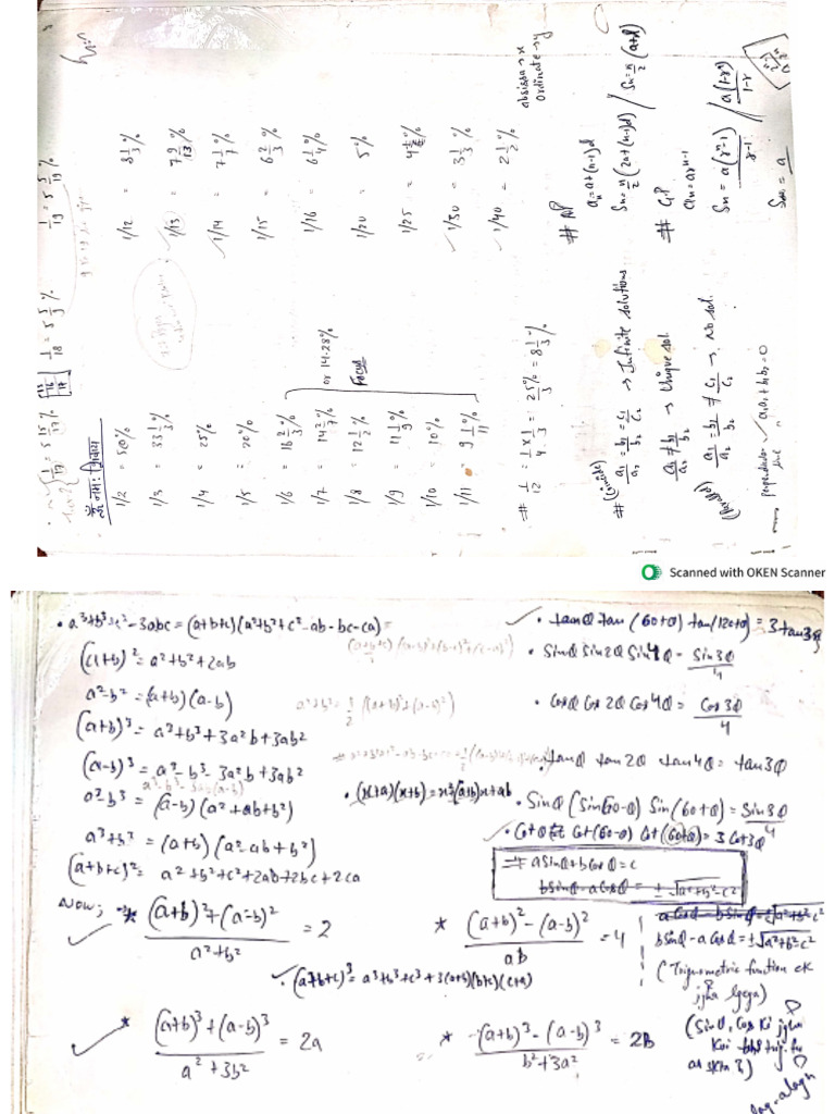 Maths Formulas (Hustle for Ssc) | PDF