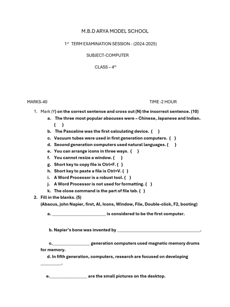 M.B.D Arya Model School | PDF | Window (Computing) | Computer File