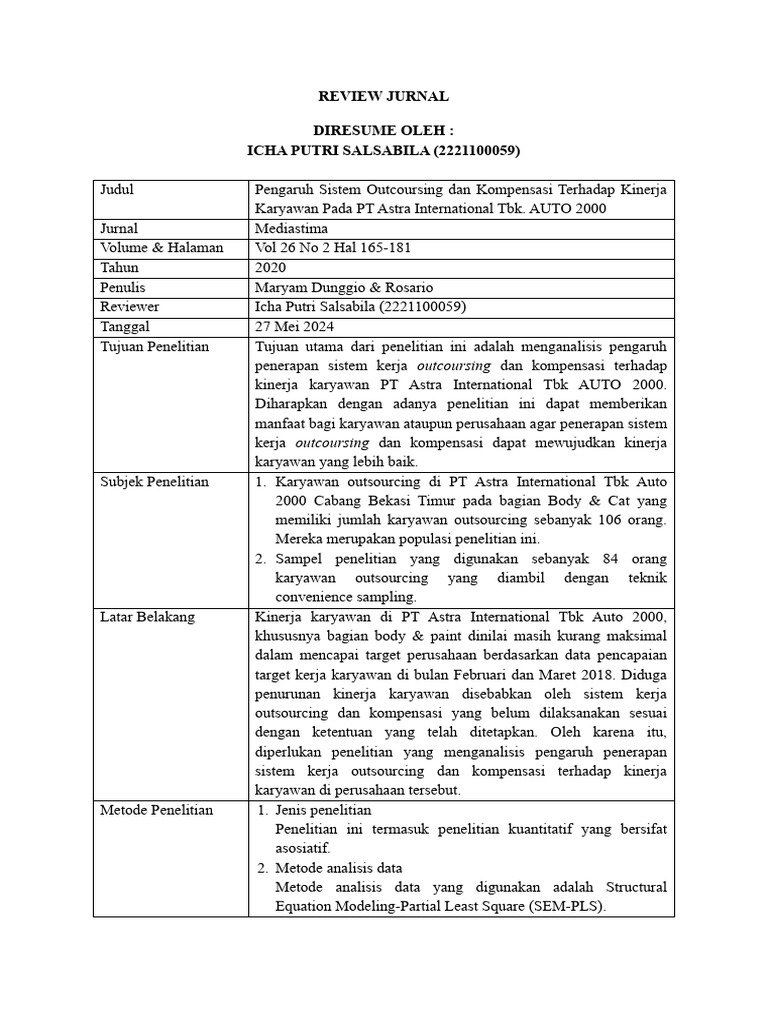 Review Jurnal! | PDF | Karier & Perkembangan
