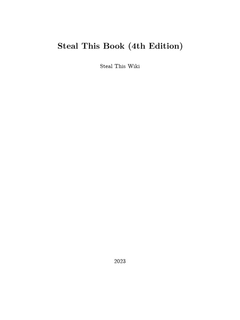 Steal This Book 4th | PDF | Foods | Cooking