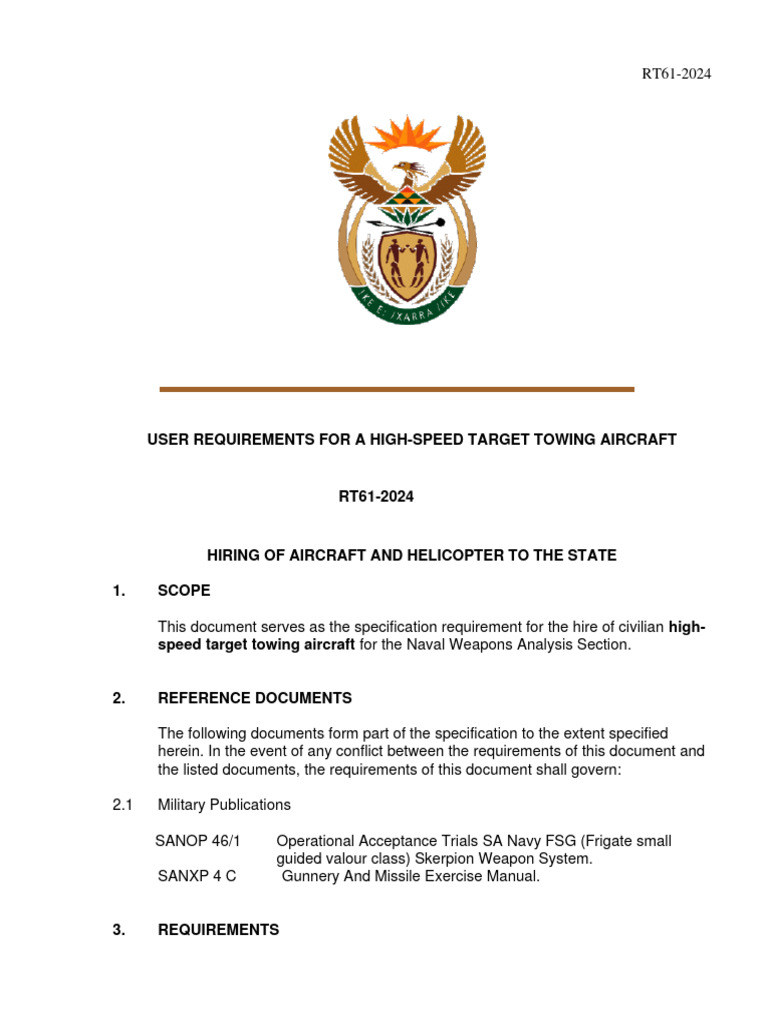 High-Speed Target Towing Aircraft Specs | PDF | Aircraft | United ...