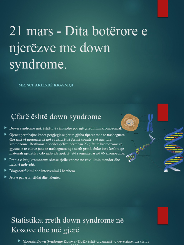 21 Mars - Dita Botërore e Njerëzve Me Down Syndrome | PDF