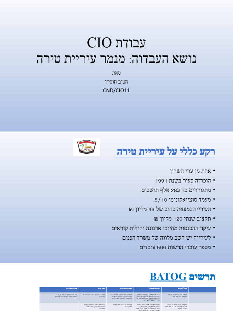 עבודת CIO (1) | PDF
