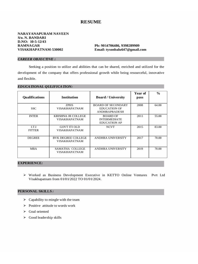Naveen Resume | PDF