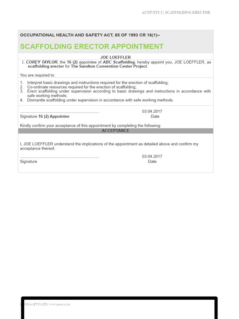 Scaffolding Erector Joe Loeffler Pdf