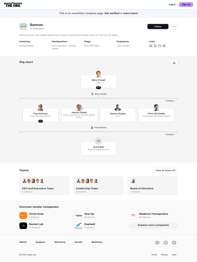 Sunrun - Org Chart, Teams, Culture & Jobs The Org | PDF | Business | Companies
