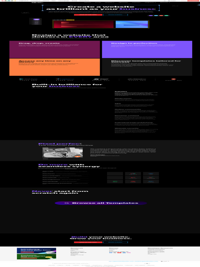 Easy Website Builder - Make Your Own Website - Zoho Sites | PDF ...