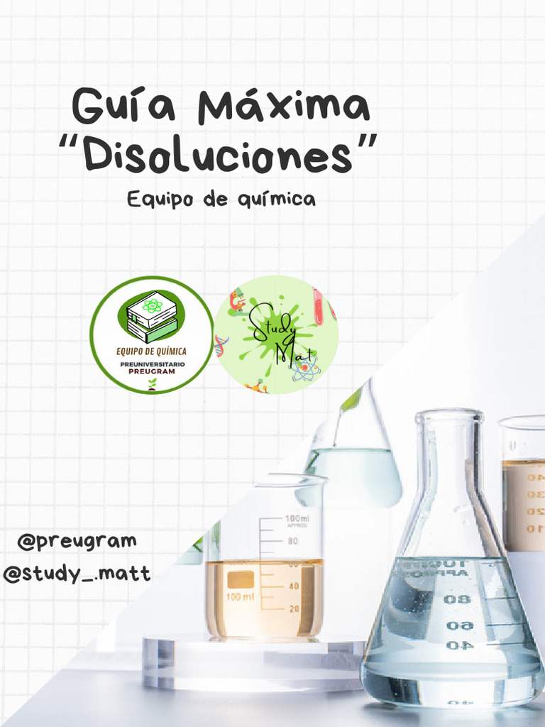 Guía Máxima Disoluciones | PDF | Concentración | Solubilidad