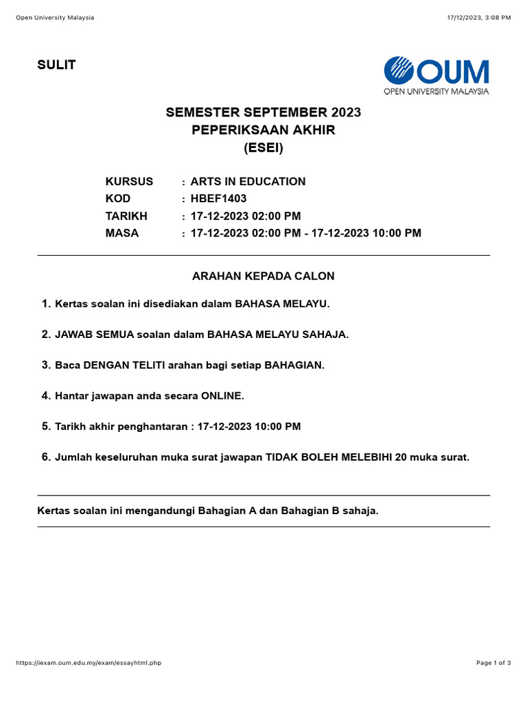 Open University Malaysia Pdf