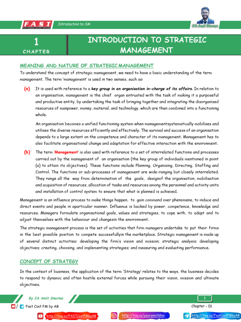 Introduction to Strategic Management | PDF | Strategic Management | Goal