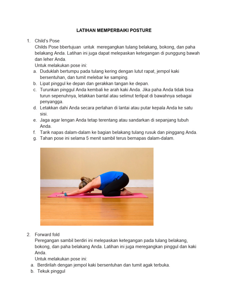 Latihan Memperbaiki Posture | PDF | Seni & Disiplin Bahasa