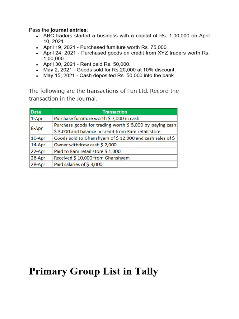 Examples of Journal Entries | PDF | Expense | Loans