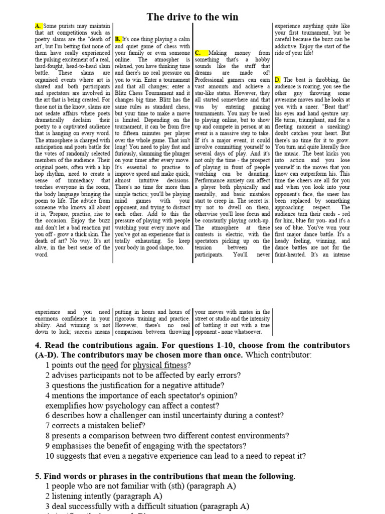 Reading Writing 5 Unit 2 | PDF